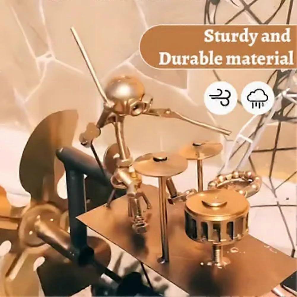 Drummer Windmill Garden Decoration, Handmade Metal Percussionist Music ...