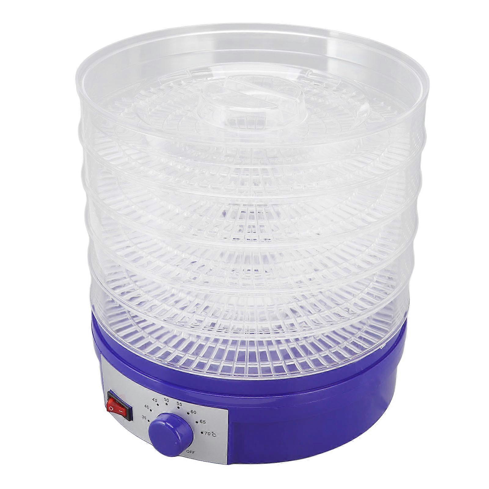 Food Dryer Machine Blue ABS 5 Layers Touch Control Transparent Shell ...