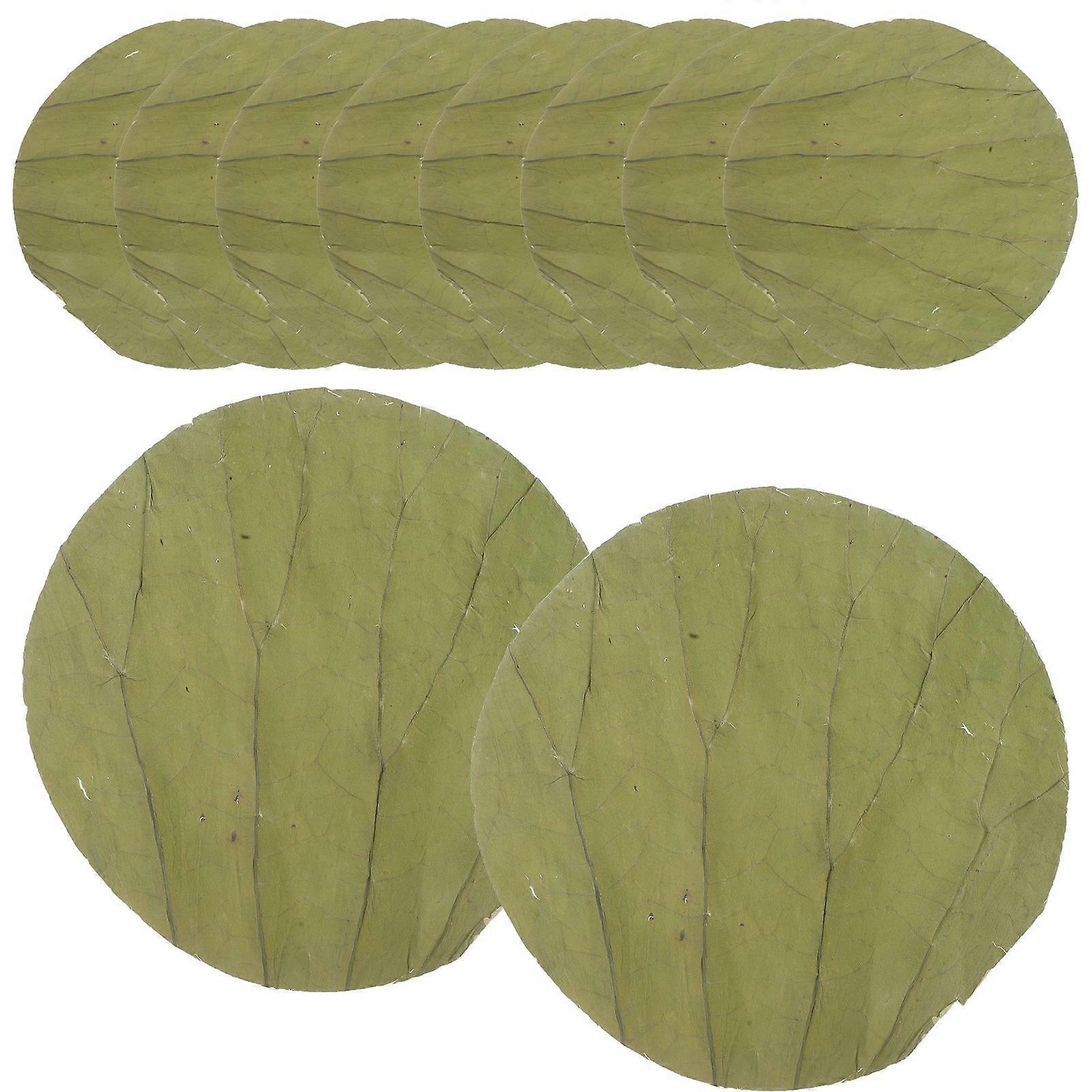 100pcs Dried Lotus Leaves for Sushi Plates Round Shape Food Wrapping ...