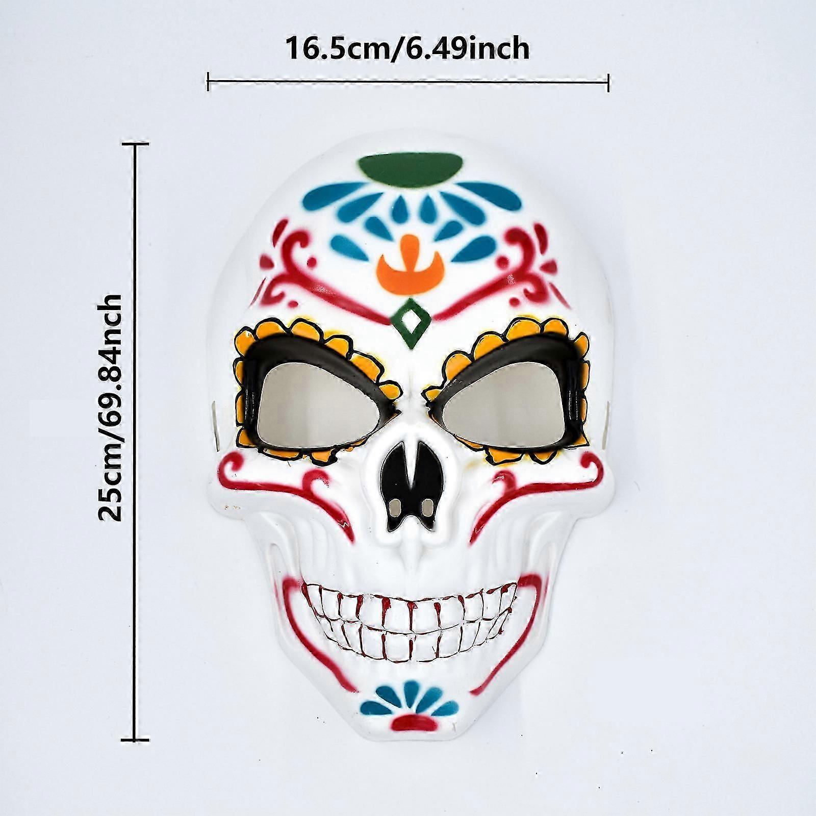 Masquerade Mask Mexicans Day of The Deads Sugar Skull Mask with Digital ...