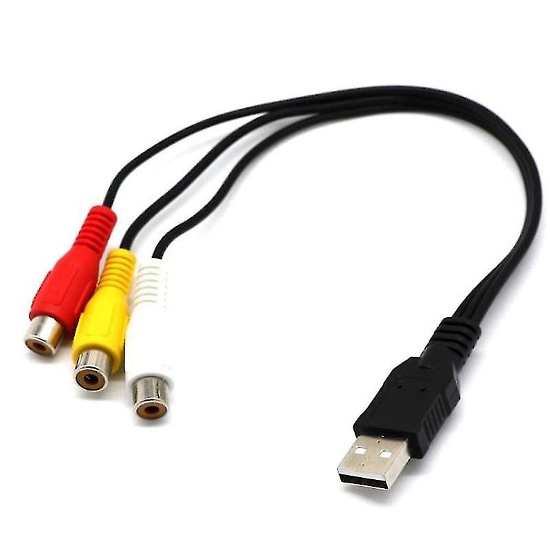 Usb To 3rca Cable Usb Female To 3 Rca Rgb Video Av Composite Adapter ...