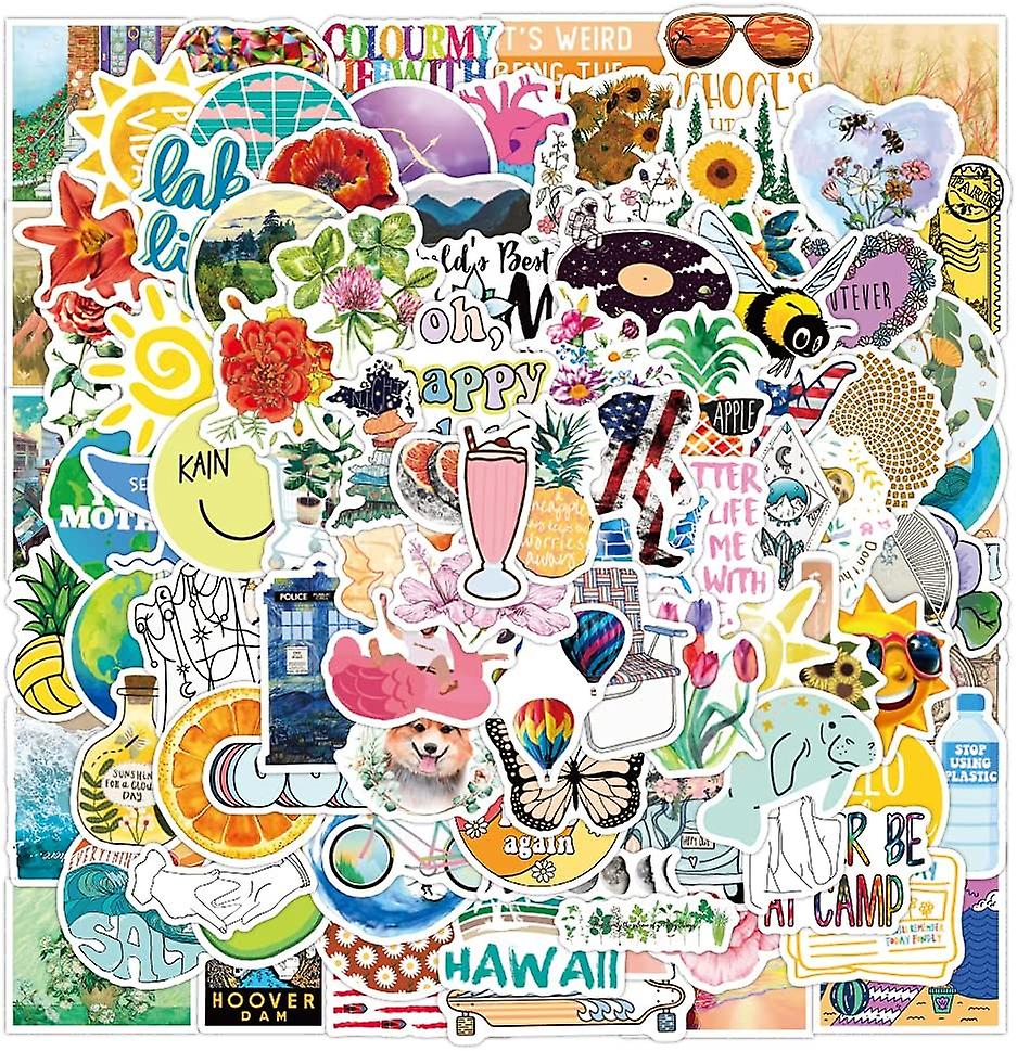Cute Stickers For Water Bottles, 100pcs Aesthetic Stickers Decals ...
