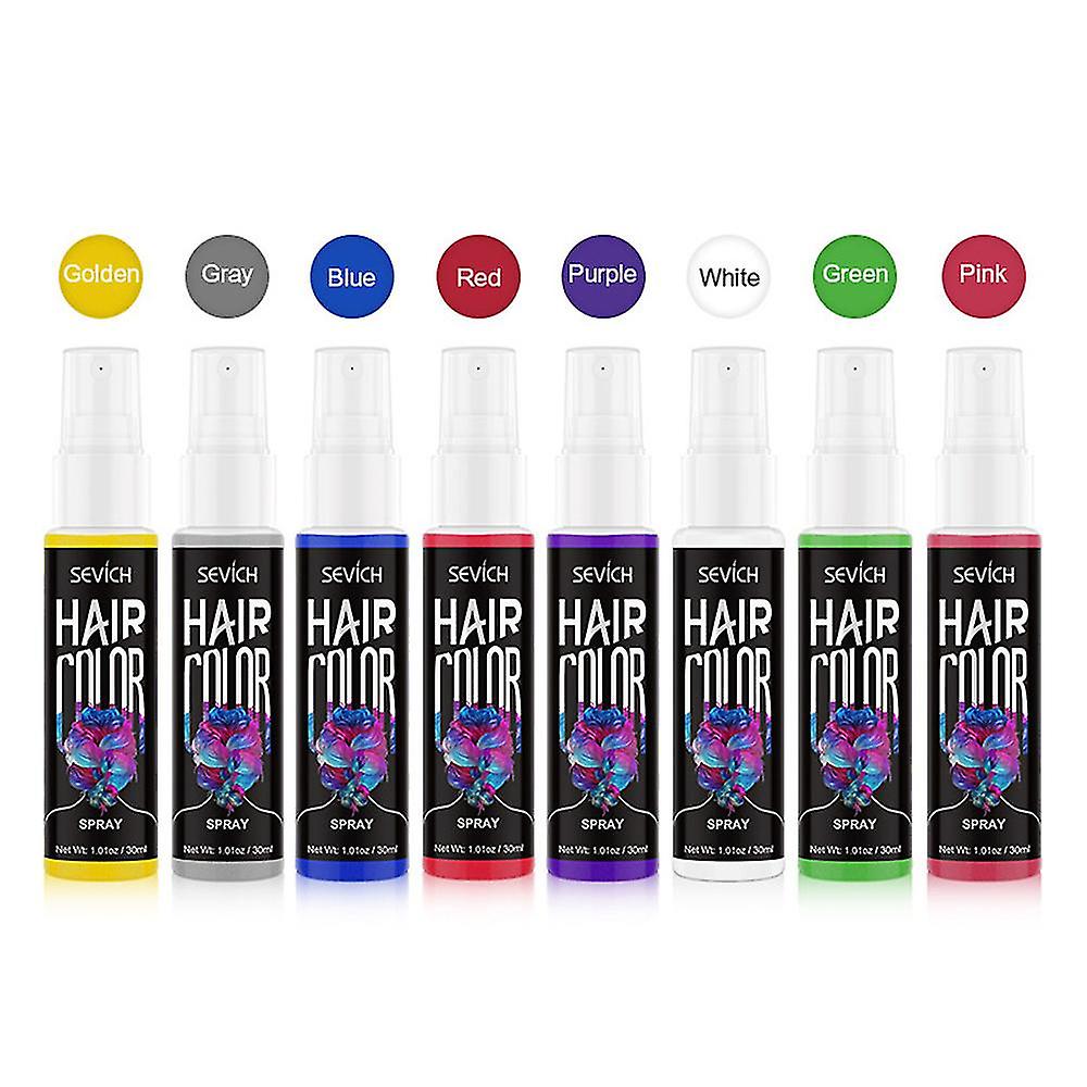 8 Color Liquid Spray Temporary Hair Dye Unisex Hair Color Dye Instant ...