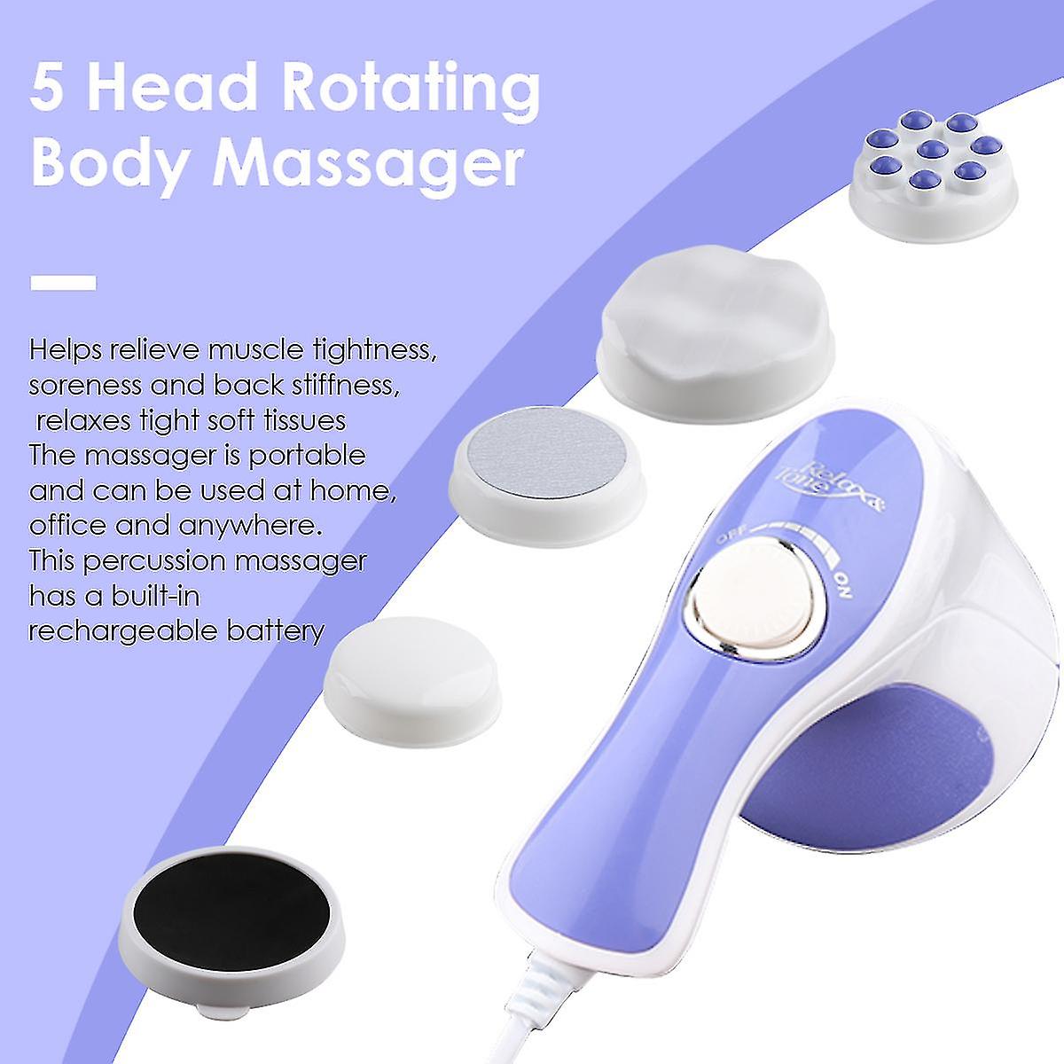 5 Headers Spin Body Massager Relax Spin Tone Slimming Lose Weight Burn ...