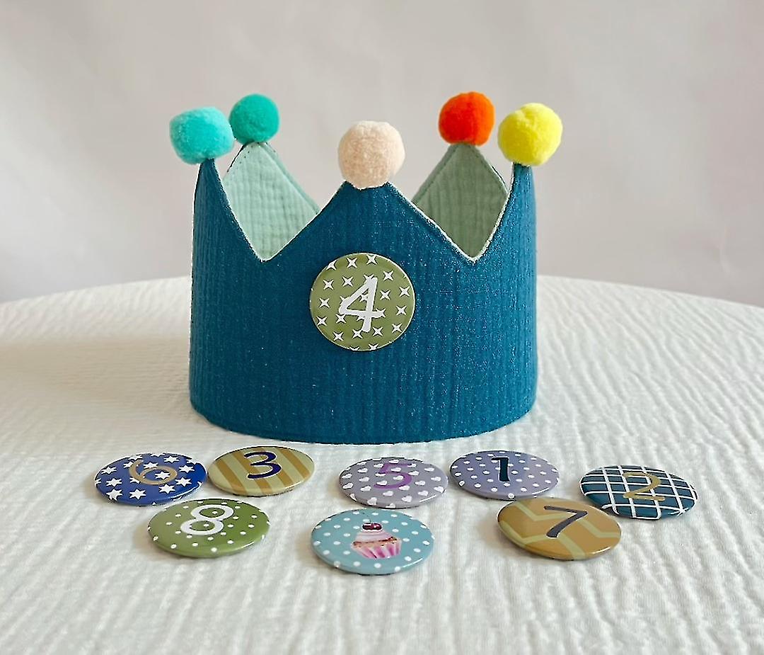 Paper Dragon Birthday Crown Muslin With Numbers For Children's Birthday ...