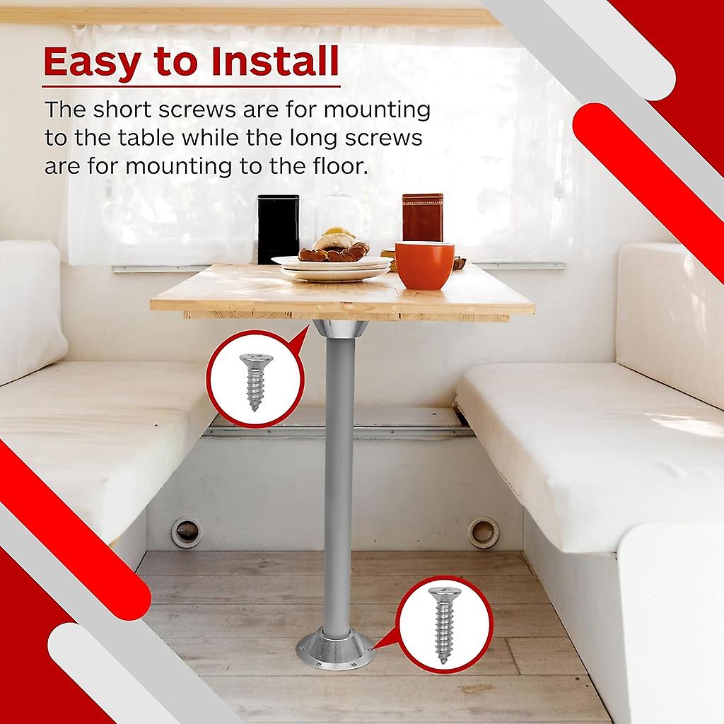 RVs Table Base Aluminum Pedestal Table And Floor Mounting Base With 6 ...