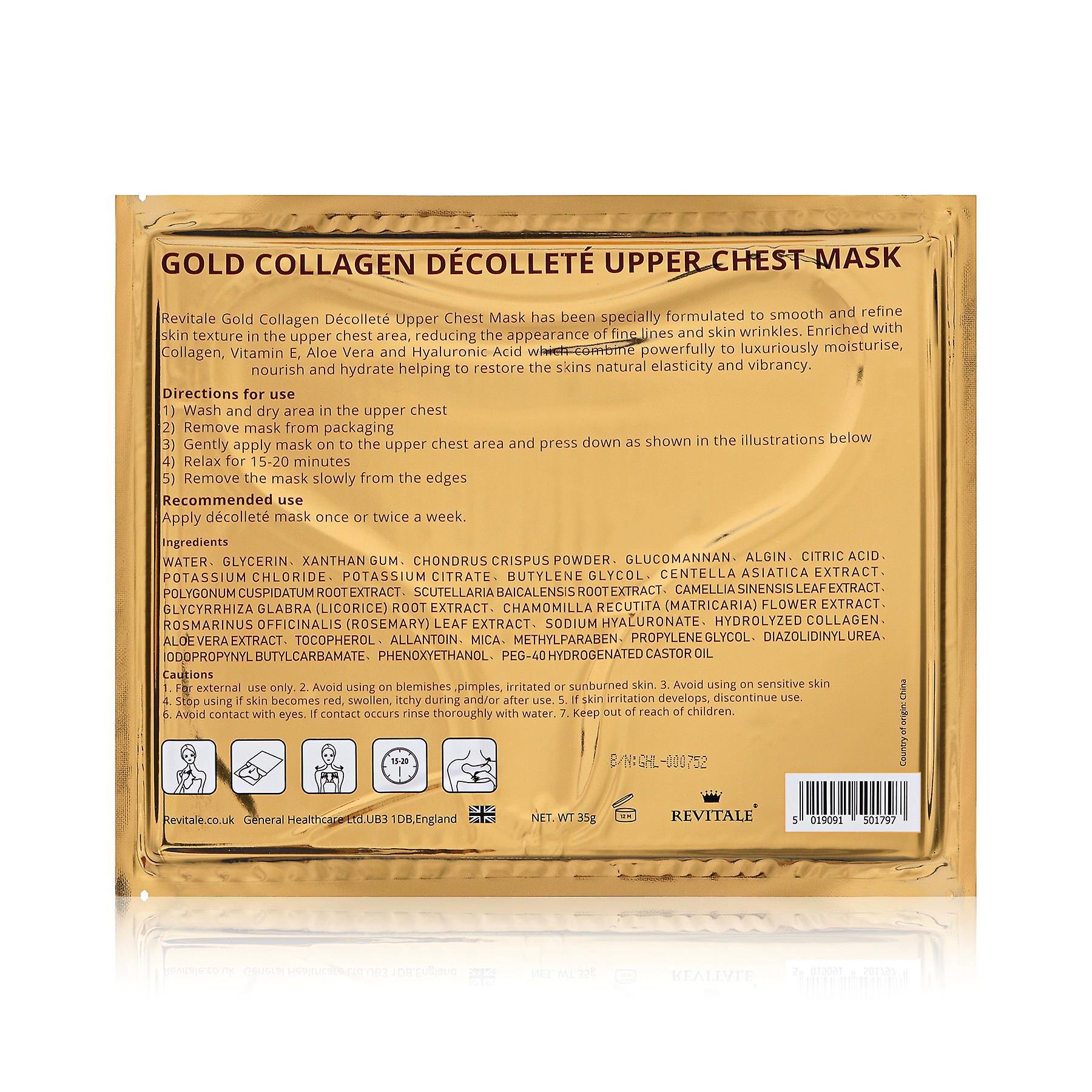 Revitale Gold Collagen Décolleté Upper Chest Mask (6 Pack) | Fruugo UK
