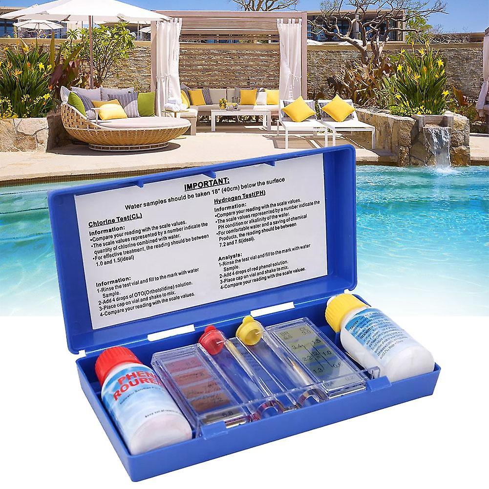 PH Chlorine Water Quality Test Kit Swimming Pool Tester Water Testing ...