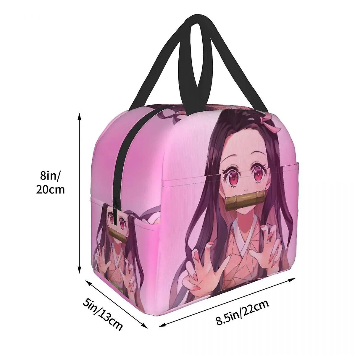 Anime Demon Slayer Insulated Lunch Bag Resuable Kimetsu No Yaiba Nezuko ...