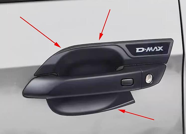 Black For Lsuzu D-MAX DMAX Side Door Handle Bowl Covers 2022-2024 Car ...