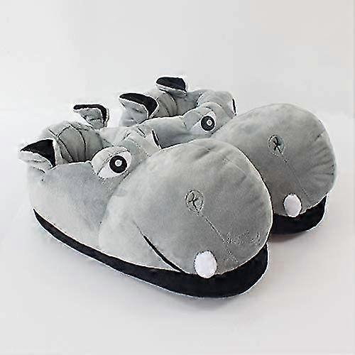 Cotton Slippers Adult Hippo Home Slippers Slippers Plush Animal ...