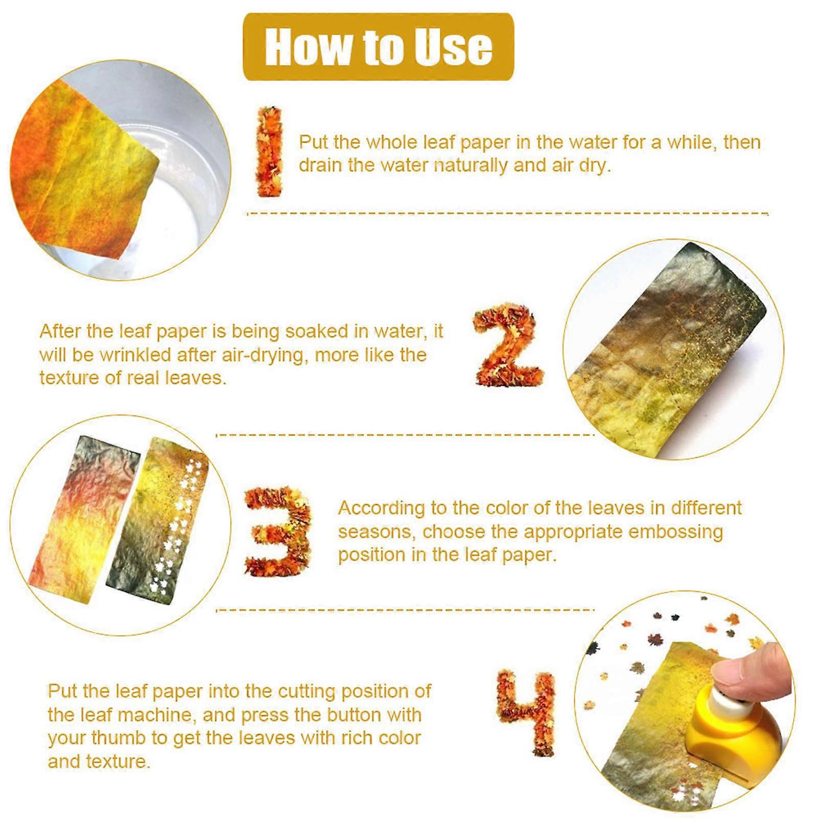 Mini Paper Punch Set, Leaf Shape Making Mold DIY Accessories, for Paper ...