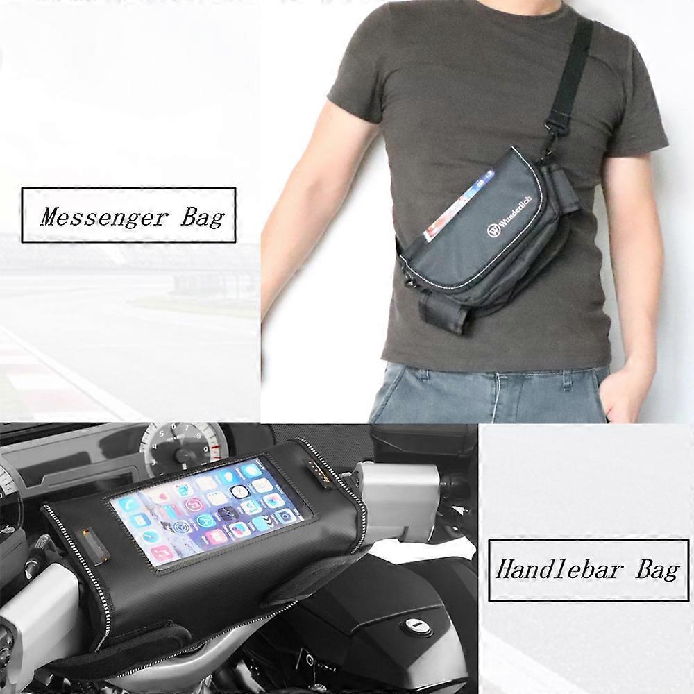 FOR BMW R1250RT Motorcycle Bag Handlebar Bag Black Waterproof Mobile ...