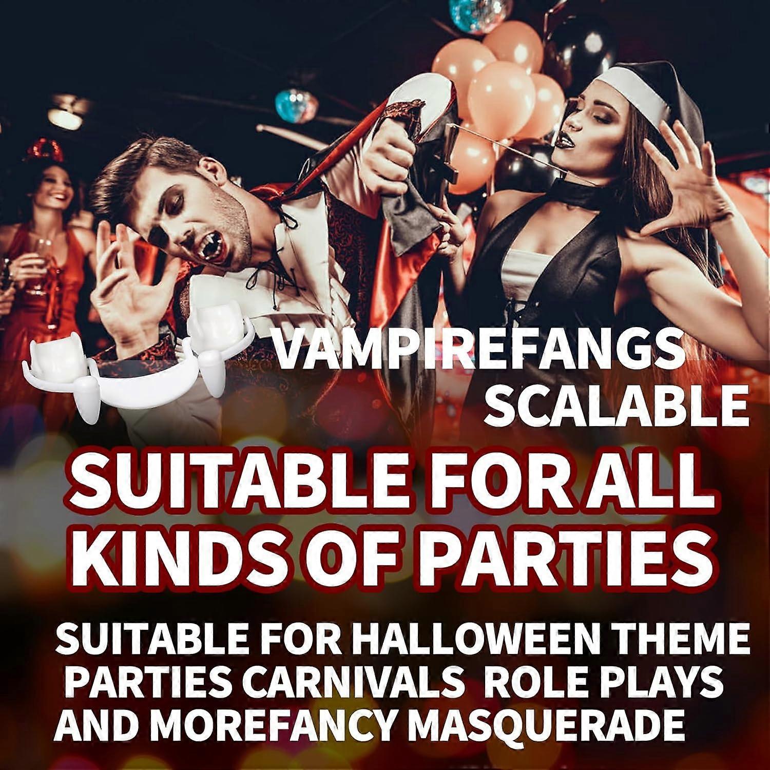 3PCS Retractable Halloween Vampire Fangs, Not Scratch The Gums ...