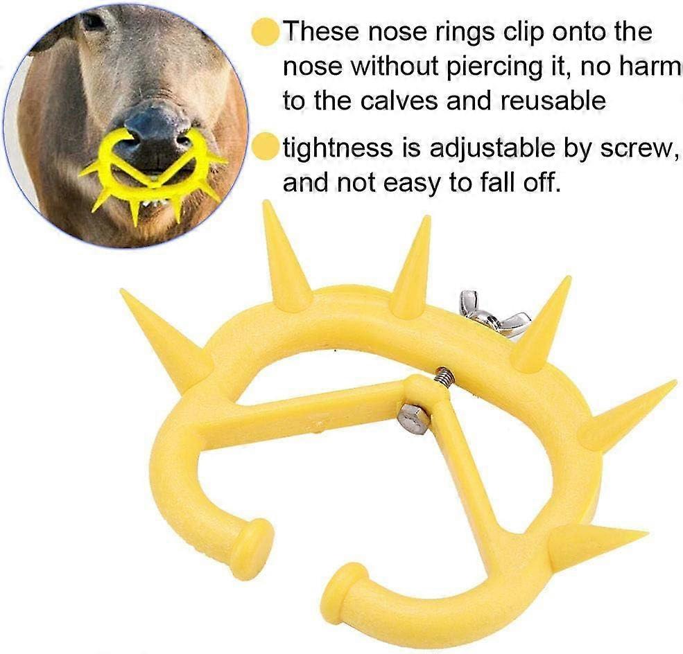 10 Pieces Cow Weaning Cow Nose Ring Calf Weaning Nose Rings Plastic ...