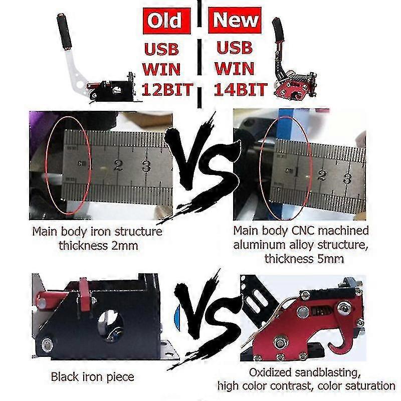 14bit Pc Usb Handbrake Sim For Racing Games G27/g29 T500 Fanatecosw ...