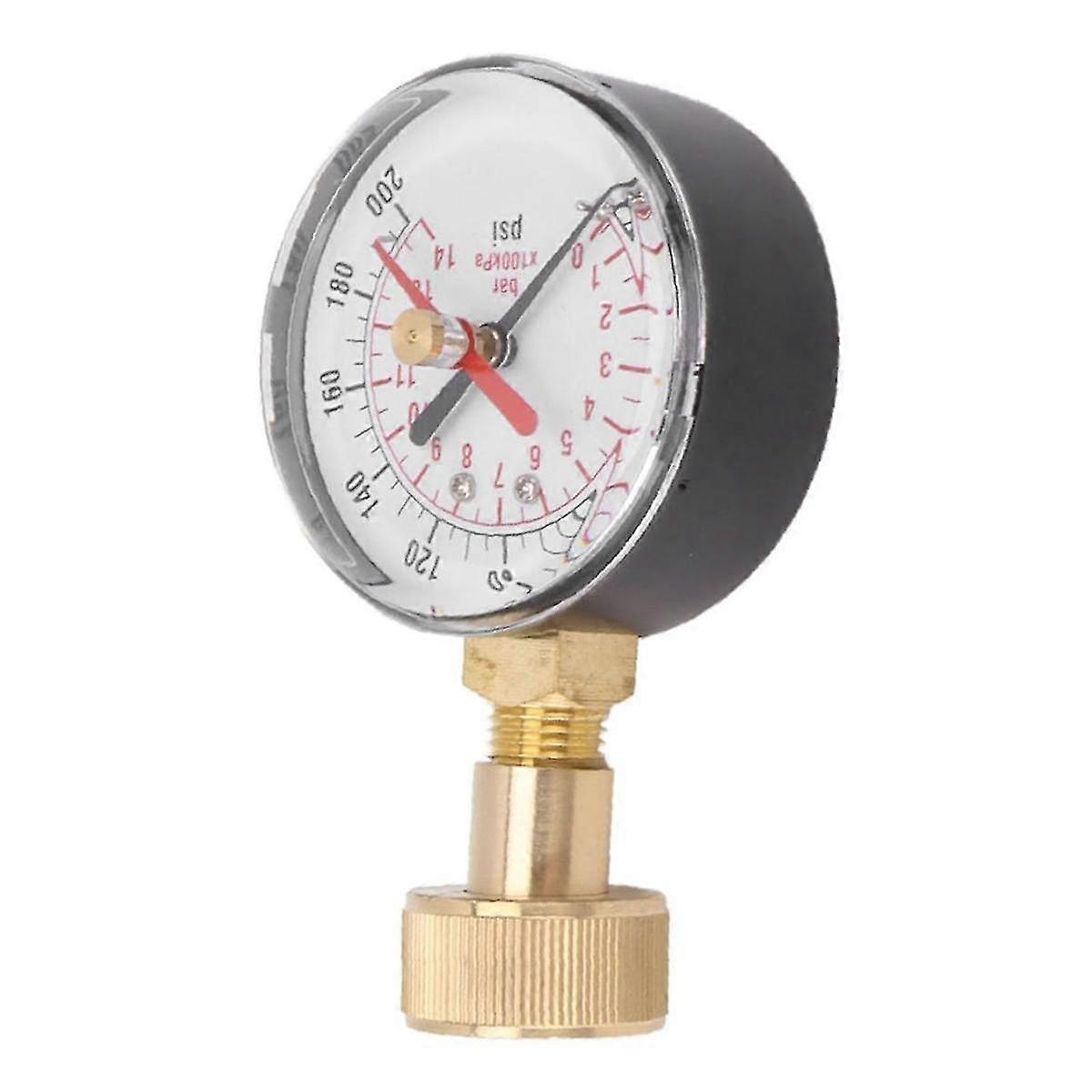 Manometro per pressione dell'acqua da 0 a 200 psi, manometro universale per prova di pressione ...