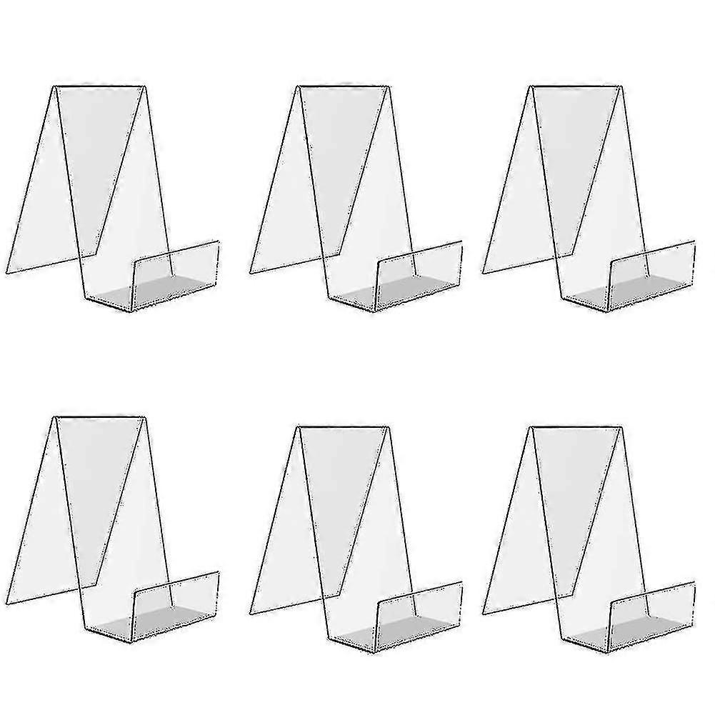 6 Packs Clear Acrylic Book Stand,transparent Book Display Stand, Book ...
