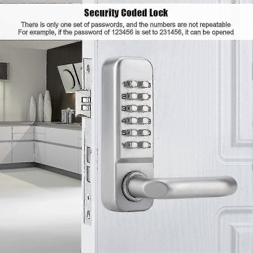 Waterproof Mechanical Code Lock, 111 Digit Code Combination Security Password Coded Lock Keyless ...