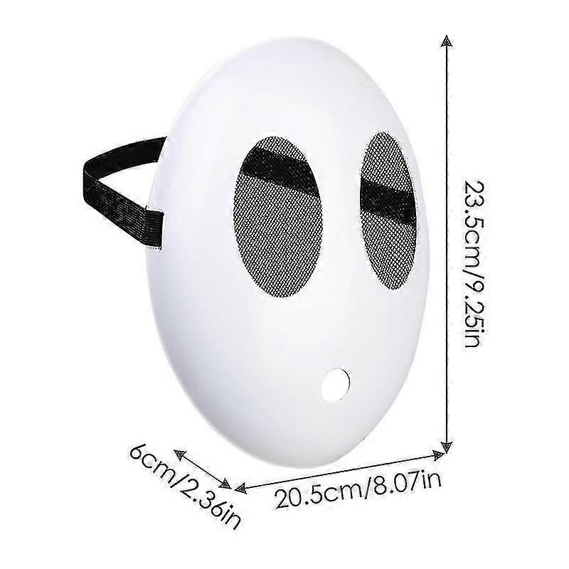 Shy Guy Cosplay Scary Mask White Face Cover Terror Halloween Party Costume Props Headgear ...