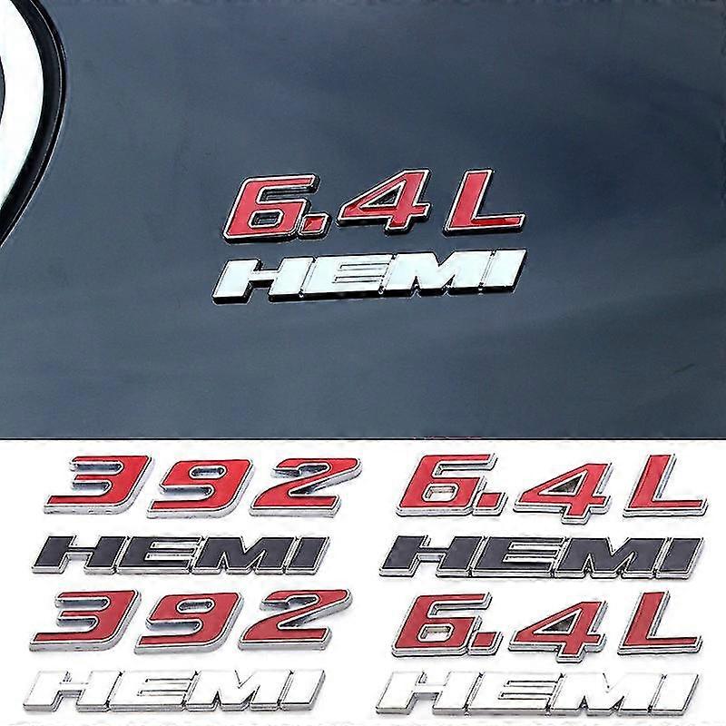 3d Metal 392 6.4l Hemi Engine Logo Badge Emblem Car Stickers For Dodge ...