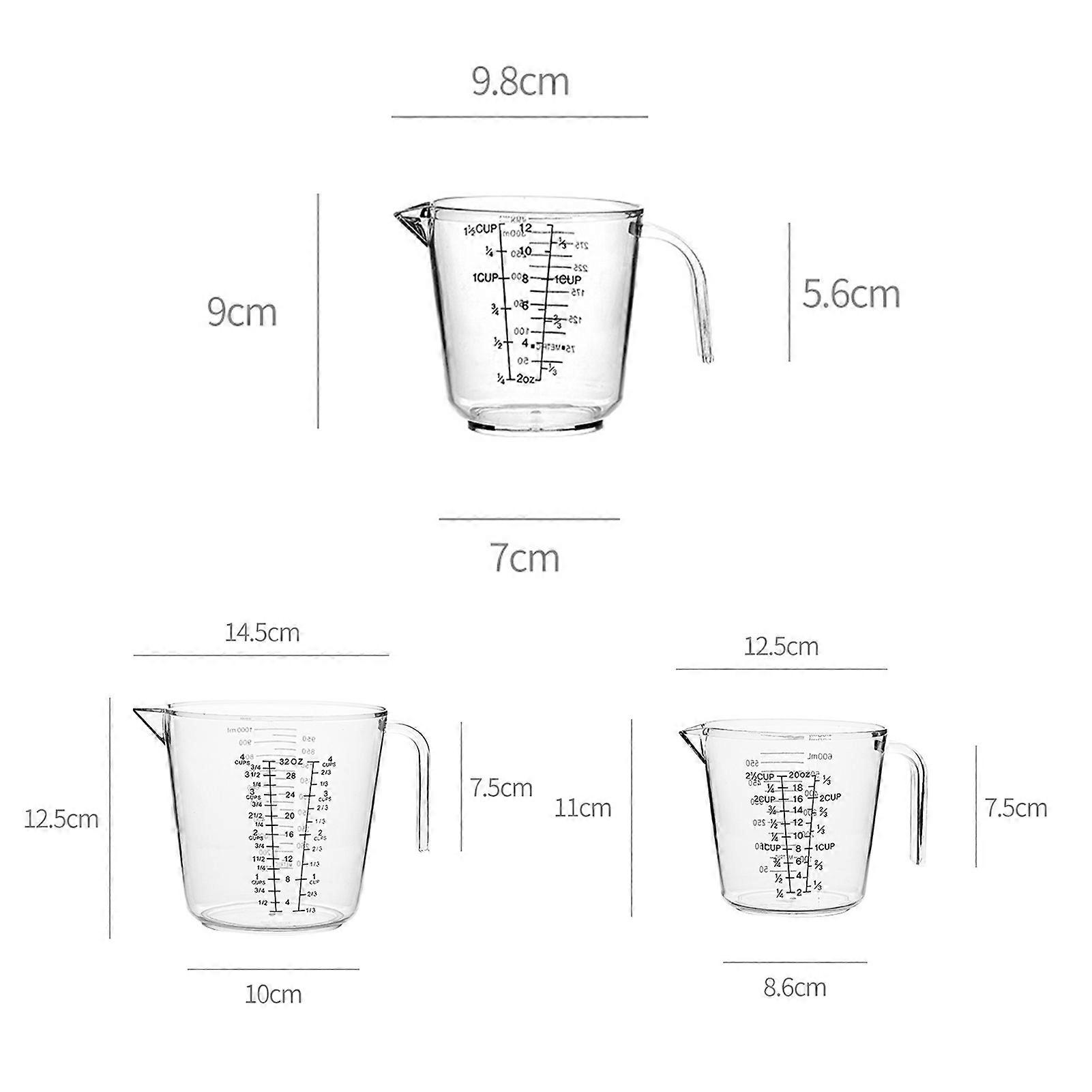 Practical Food-grade Measuring Cup Clear Scale Precise Plastic ...