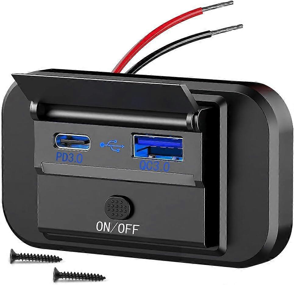 Dual USB socket 12V-24V, 4.8A car socket for ships, trucks, cars, boats ...