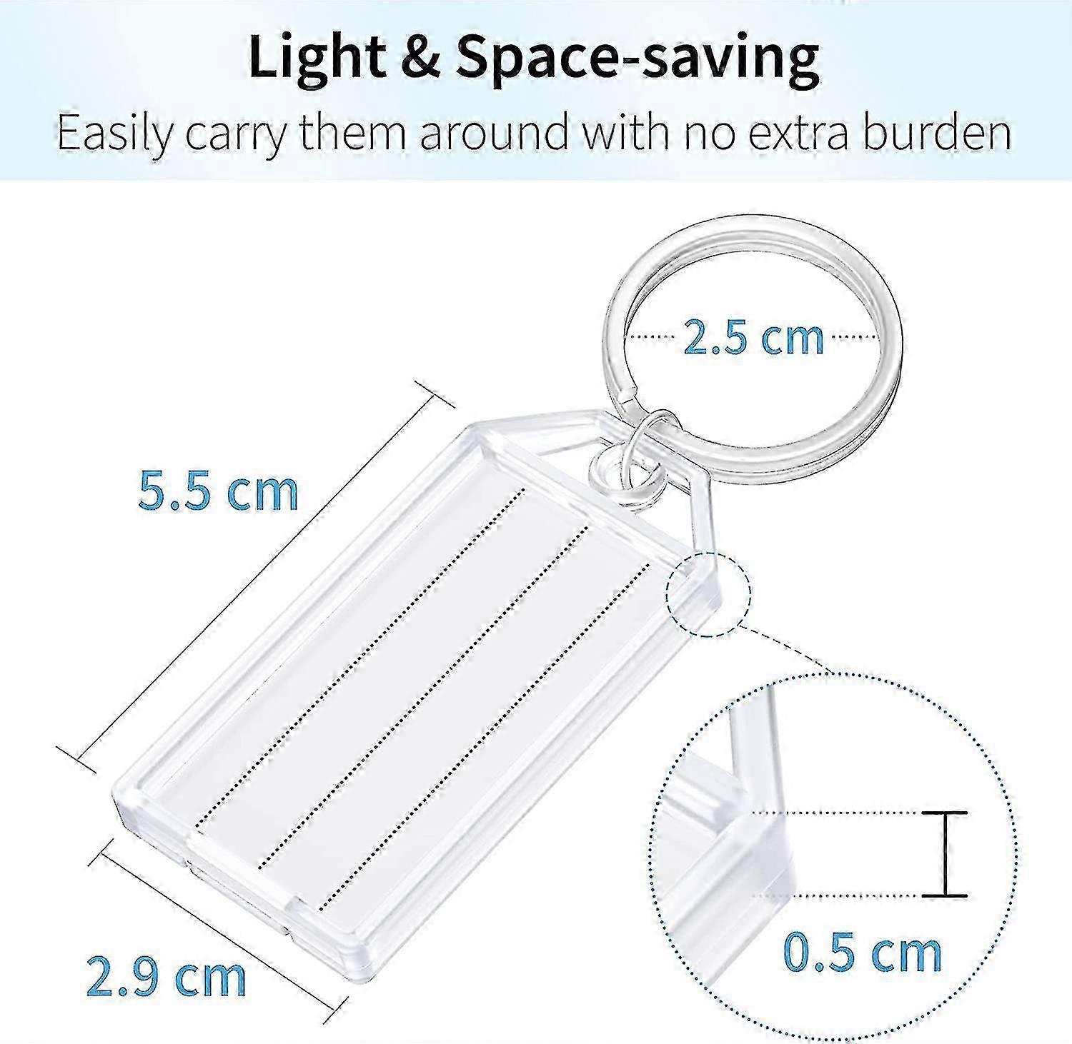 20 X 2" Heavy Duty Plastic Keyring - White Item Tag With White Paper ...