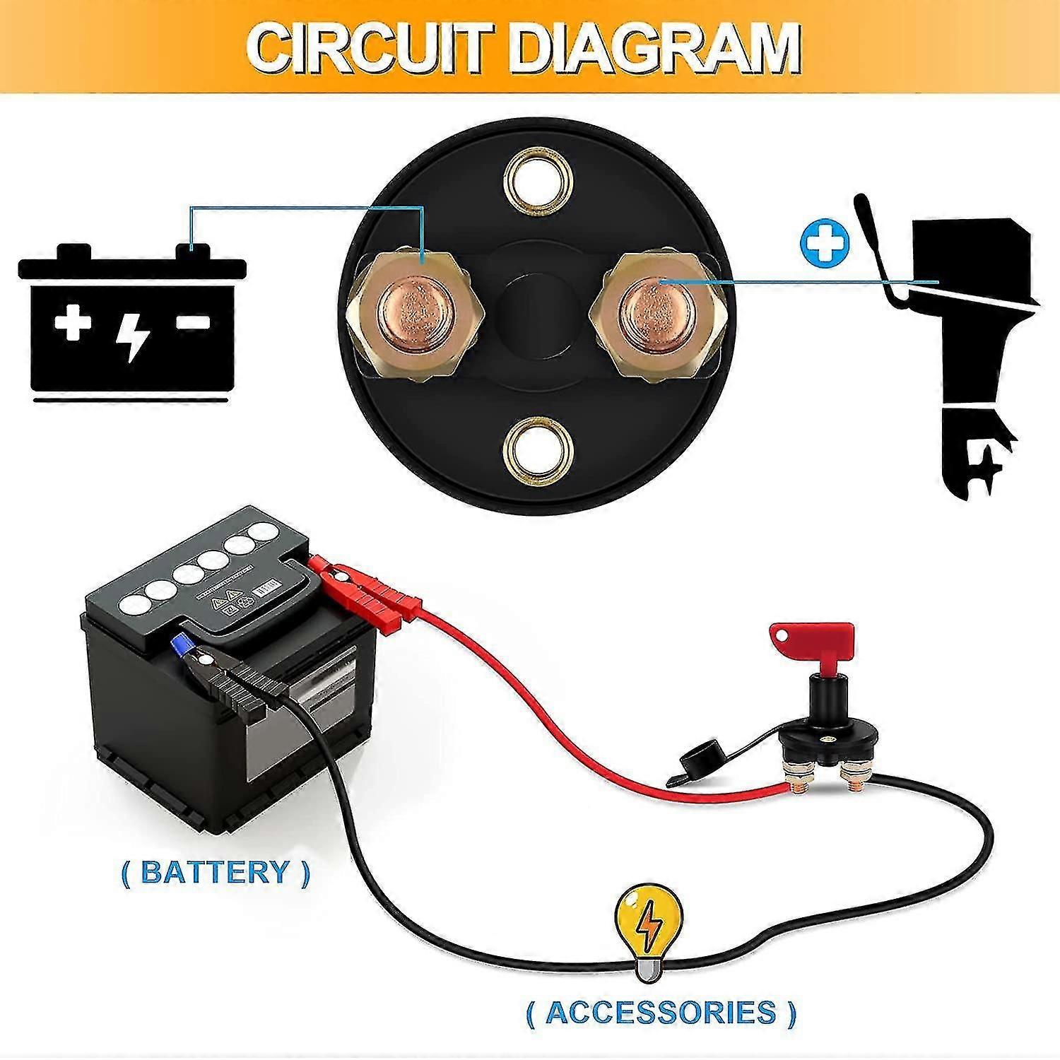 Main Switch 12 V / 24 V, Battery Main Switch, Quick Shut-off Isolator ...
