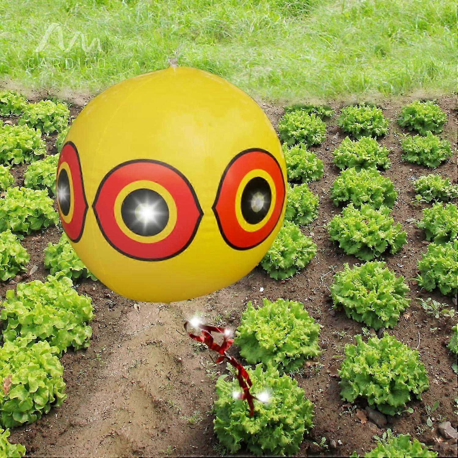 3 Anti-Pigeon Scarecrow Balloons, () 400 mm, yellow/red, Birds, Herons ...