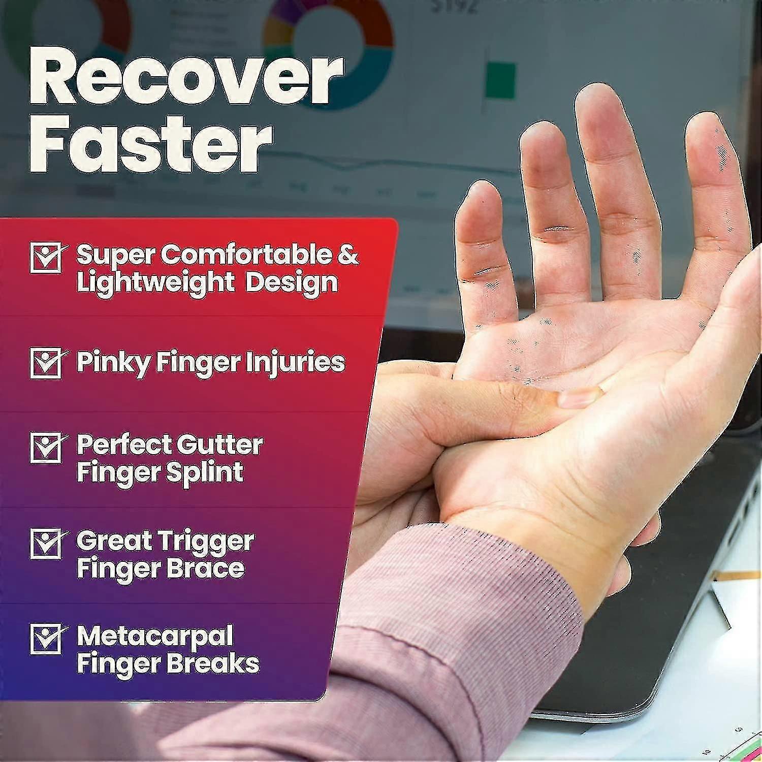 Left metacarpal - little/middle finger splint hand brace little finger ...