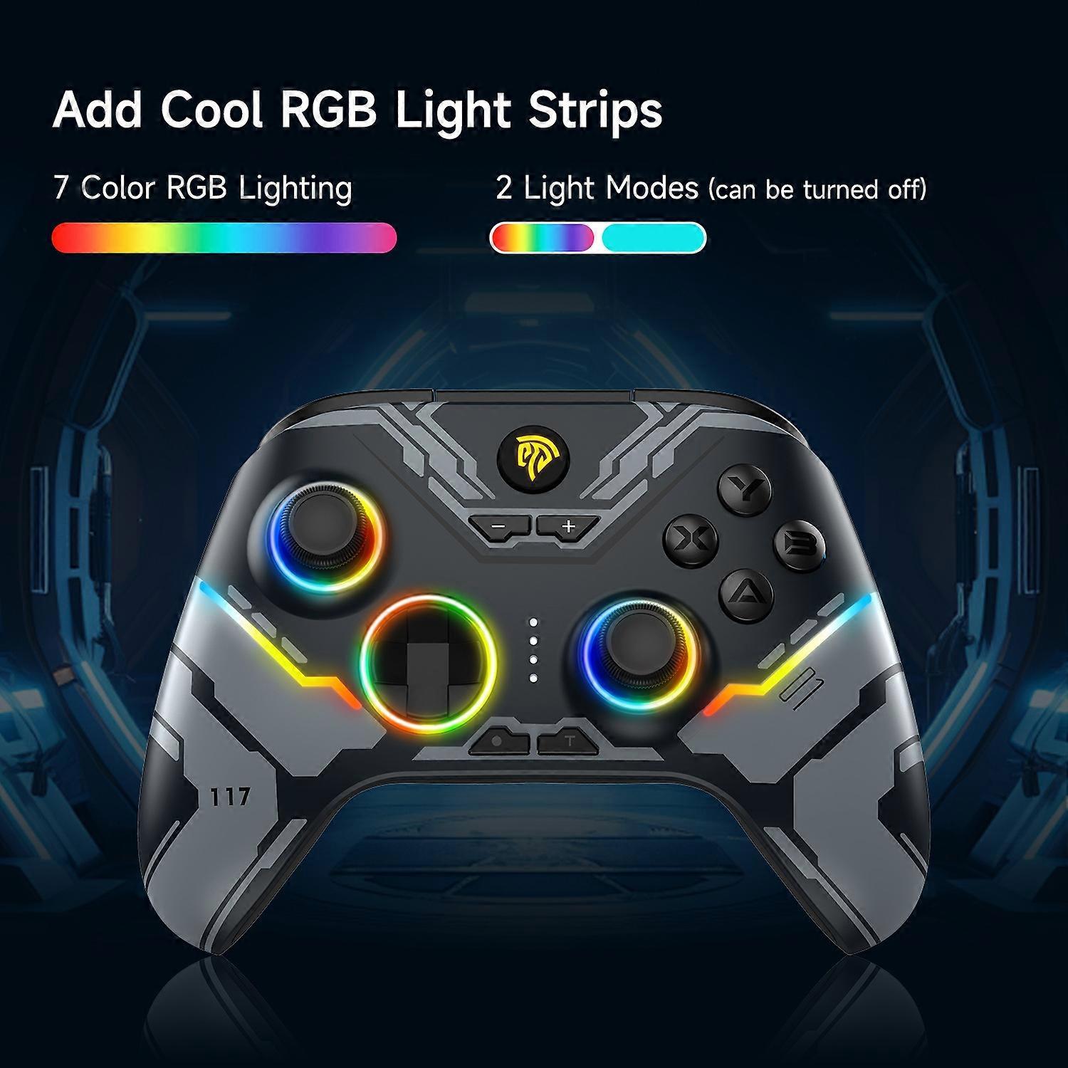 EasySMX X15 Hall Joystick Trigger RGB Wireless Gamepad | Fruugo UK