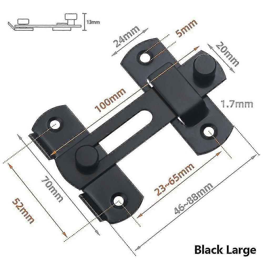 Stainless Steel Bar Latch Safety Door Lock Latch Latch Bolt Lock ...