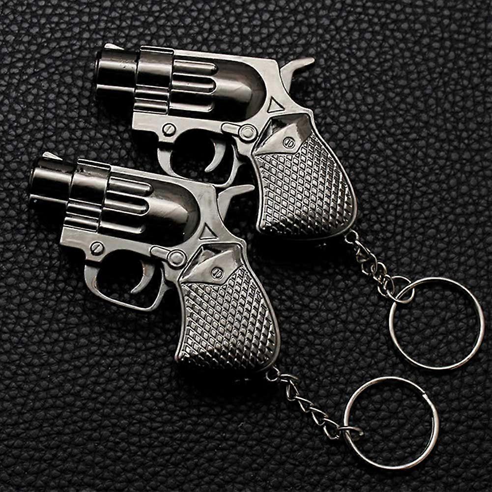 Red Flame Windproof Jet Lighter - Mini Gun Design Refillable Butane ...