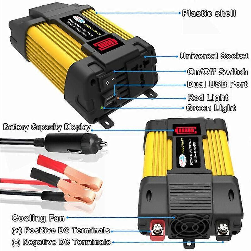 Inverter Converter 12v 220v, 450W/6000W Cigarette Lighter Converter ...
