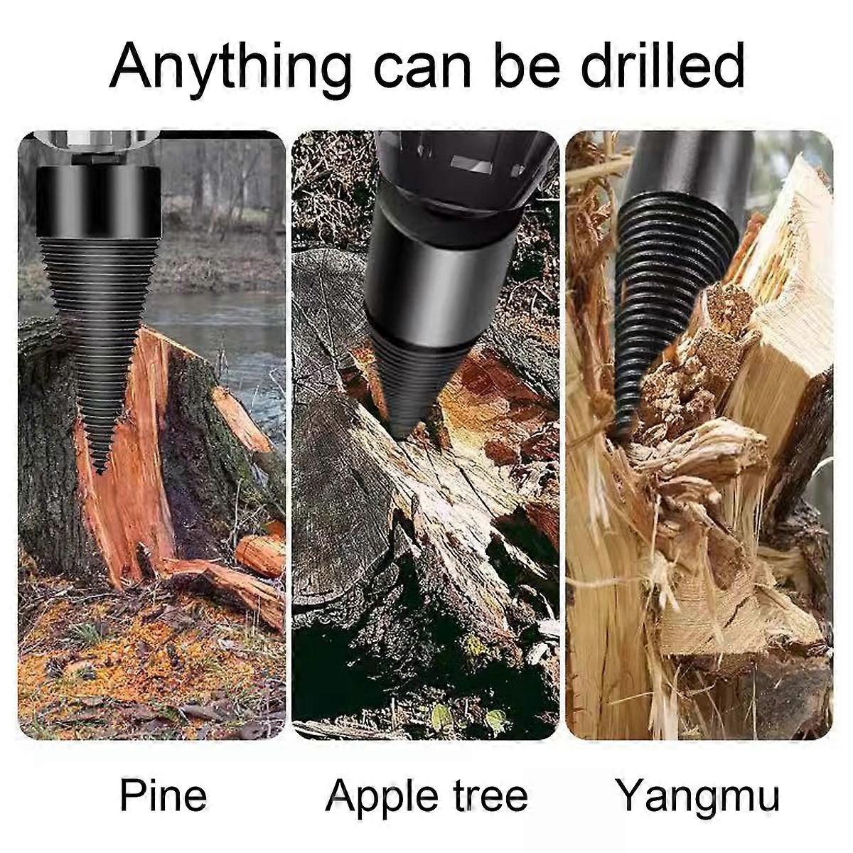 Drill cone wood splitter screw cone shank, wood splitter drill bit with ...