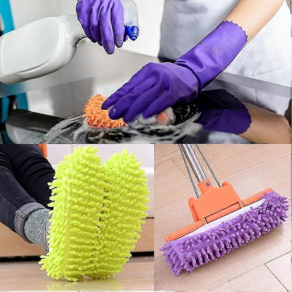 10 Pack of Disposable and Machine Washable Microfiber Dust Mops for ...