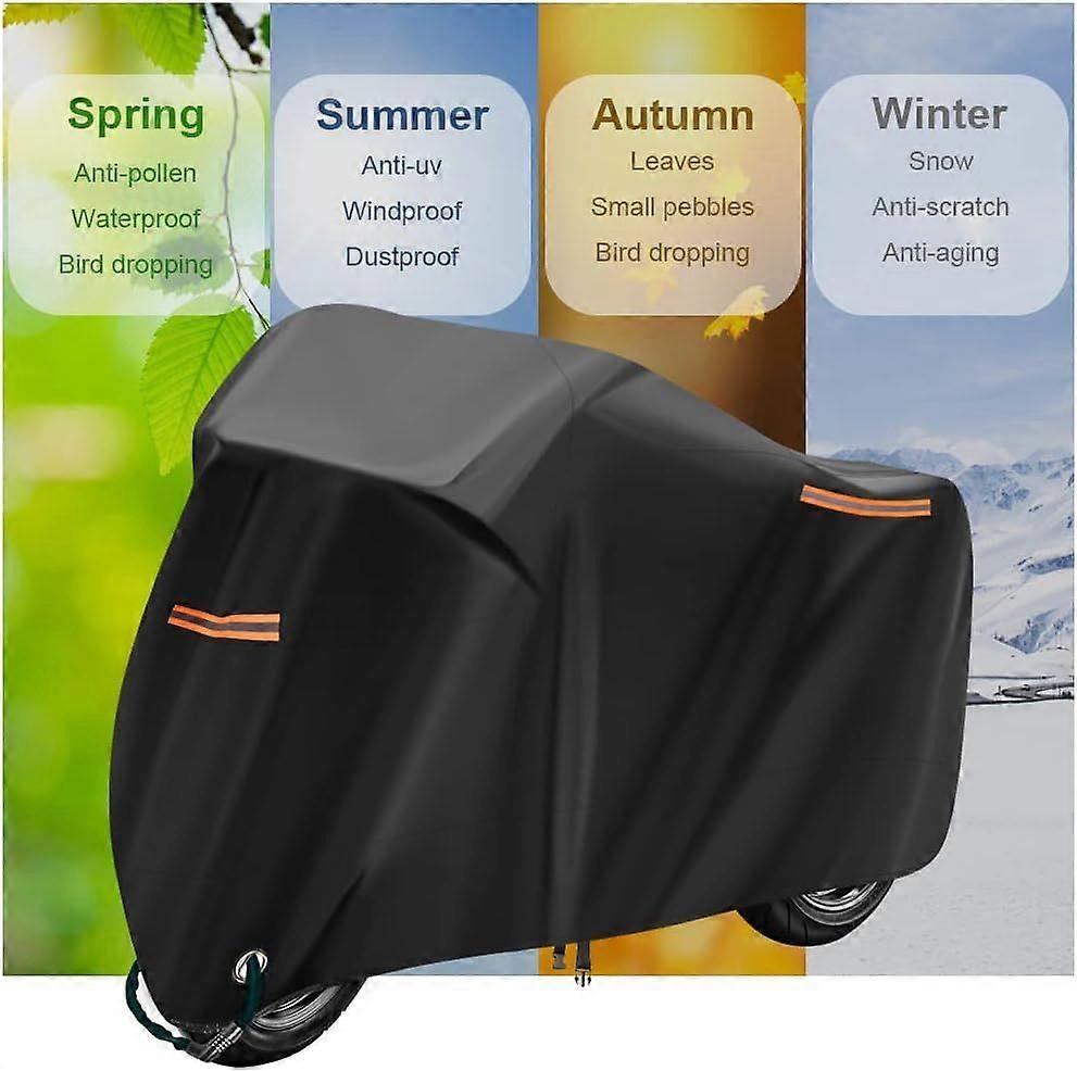 Motorcycle Cover, Waterproof Outdoor Motorcycle Cover XL Oxford 190T ...