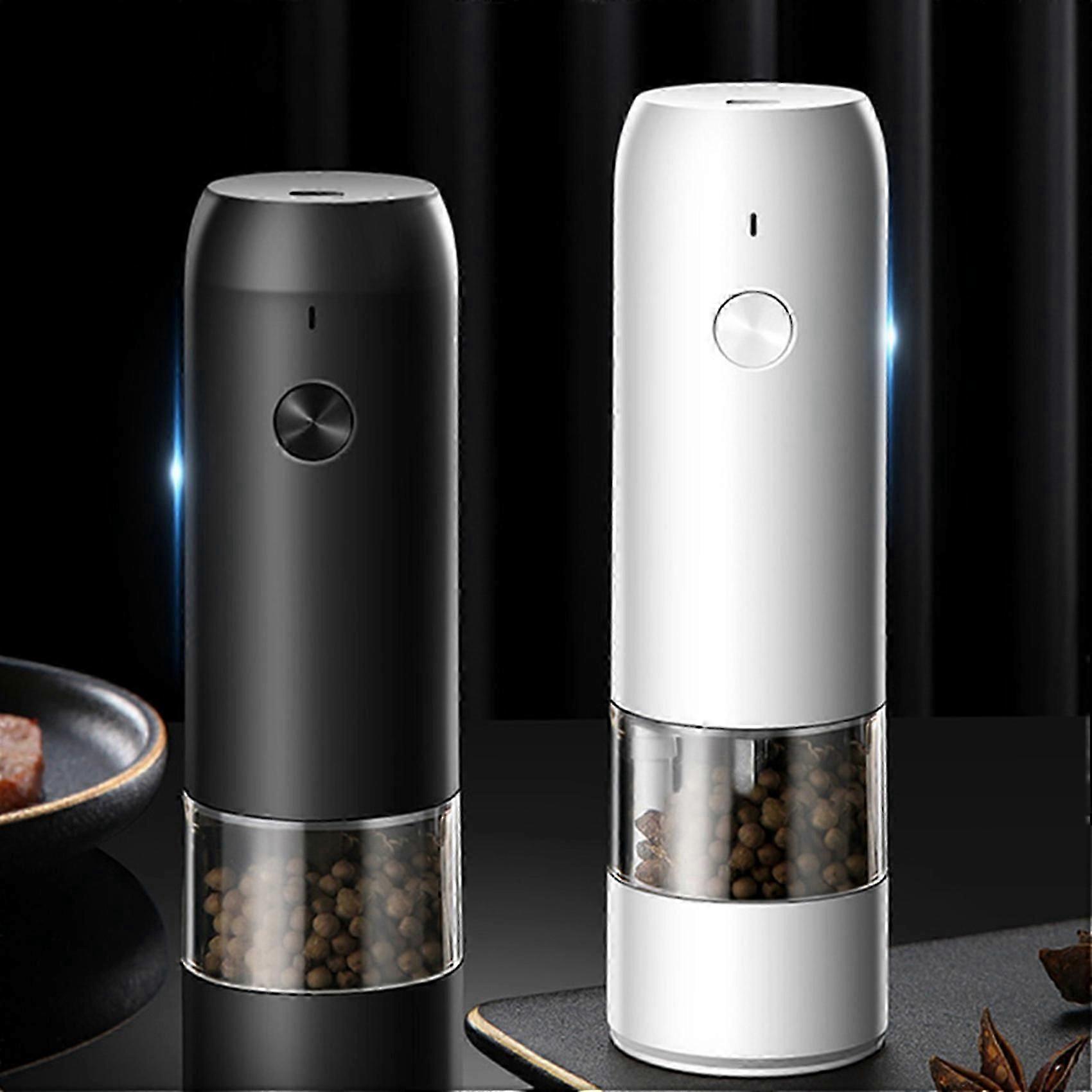 Electric Salt Pepper Grinder Set USB Charge Spice Mill Grinder ...