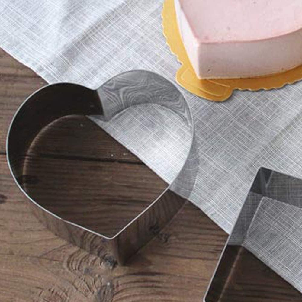 Heart Stainless Steel Cake Molds For Specific Shape Molds - Set Of 3 ...