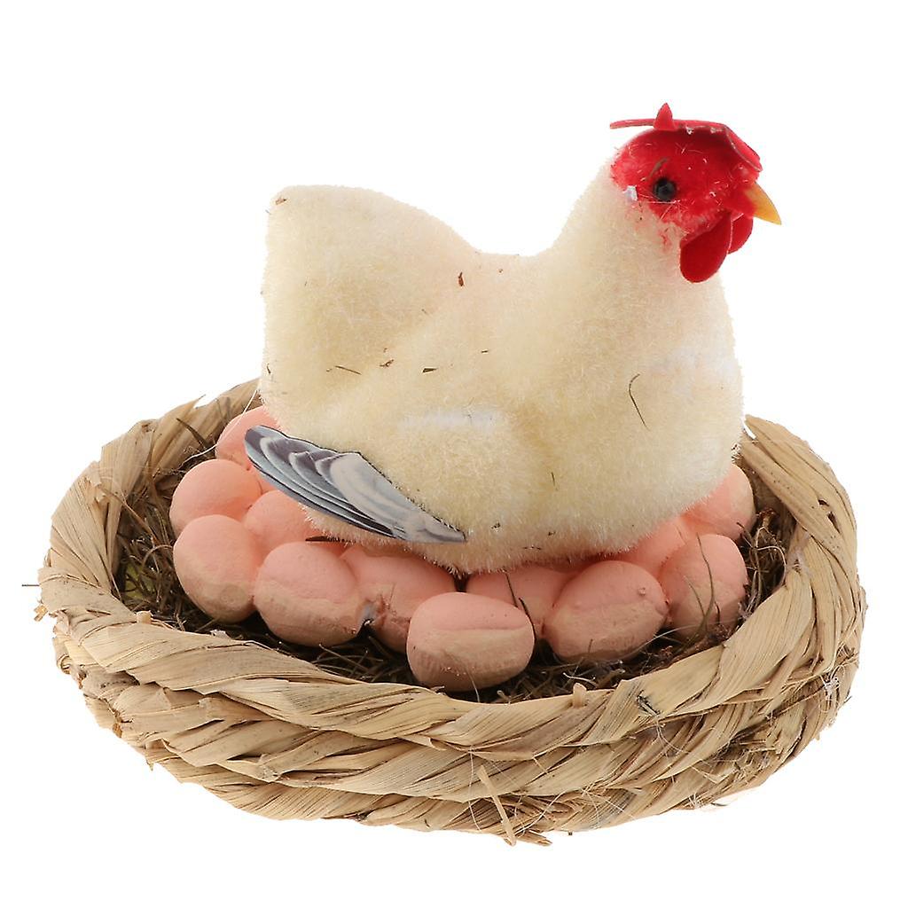 Artificial Realistic Chicken and Egg Figure Outdoor Garden Home ...