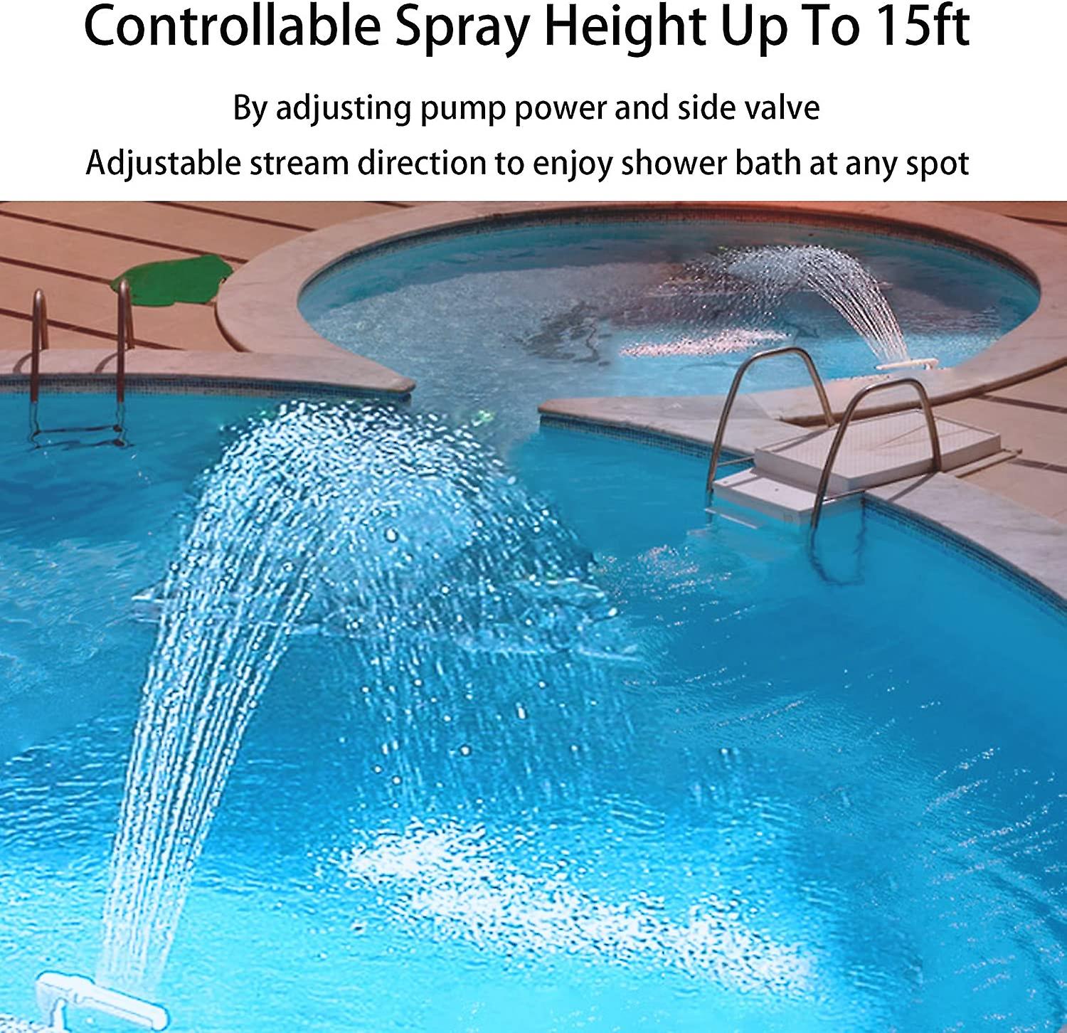 Pool Waterfall Fountain Spary Water With Adjustable Fun Sprinklers ...