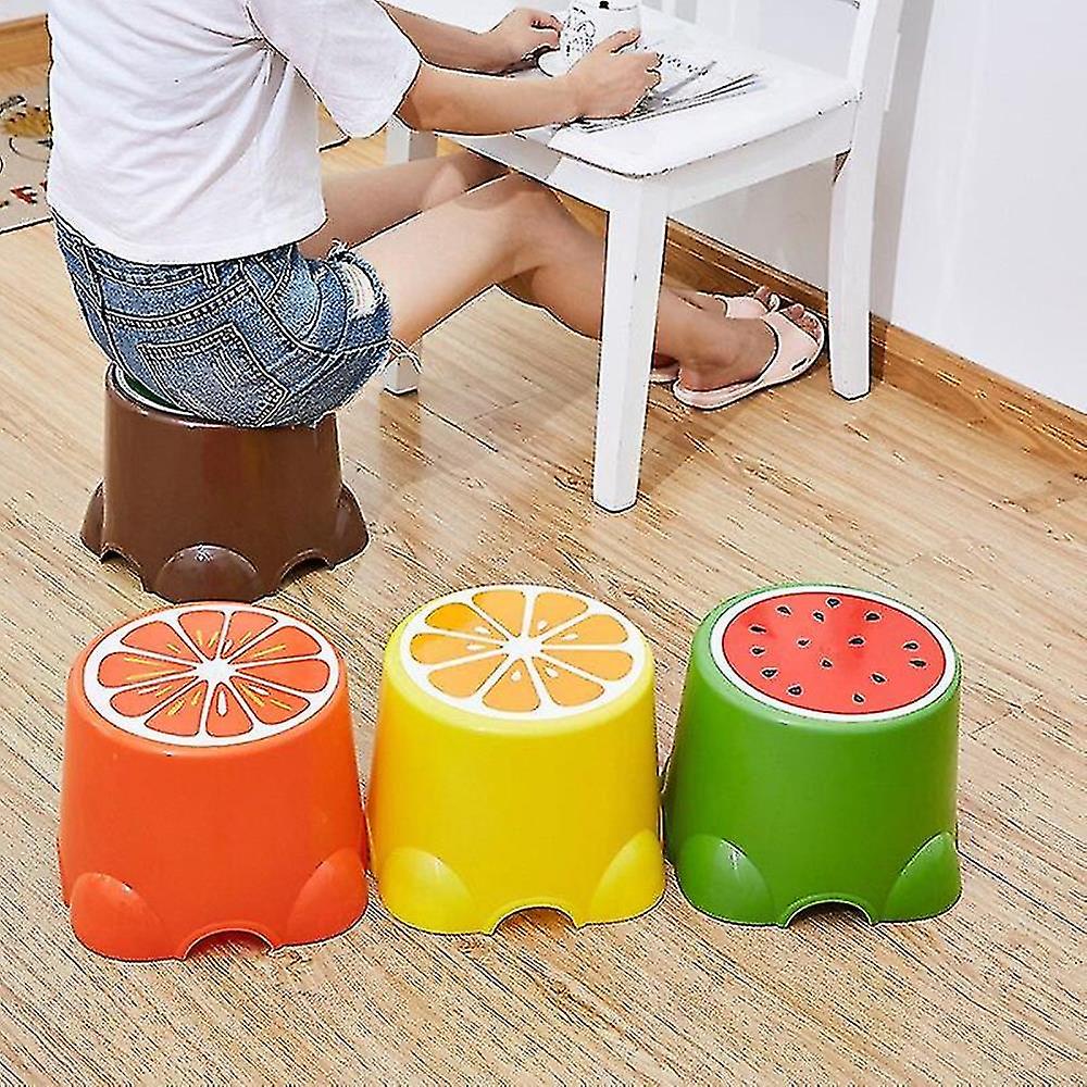 Cute Low Stool Creative Fruit Pattern Thickened Children Chairs ...
