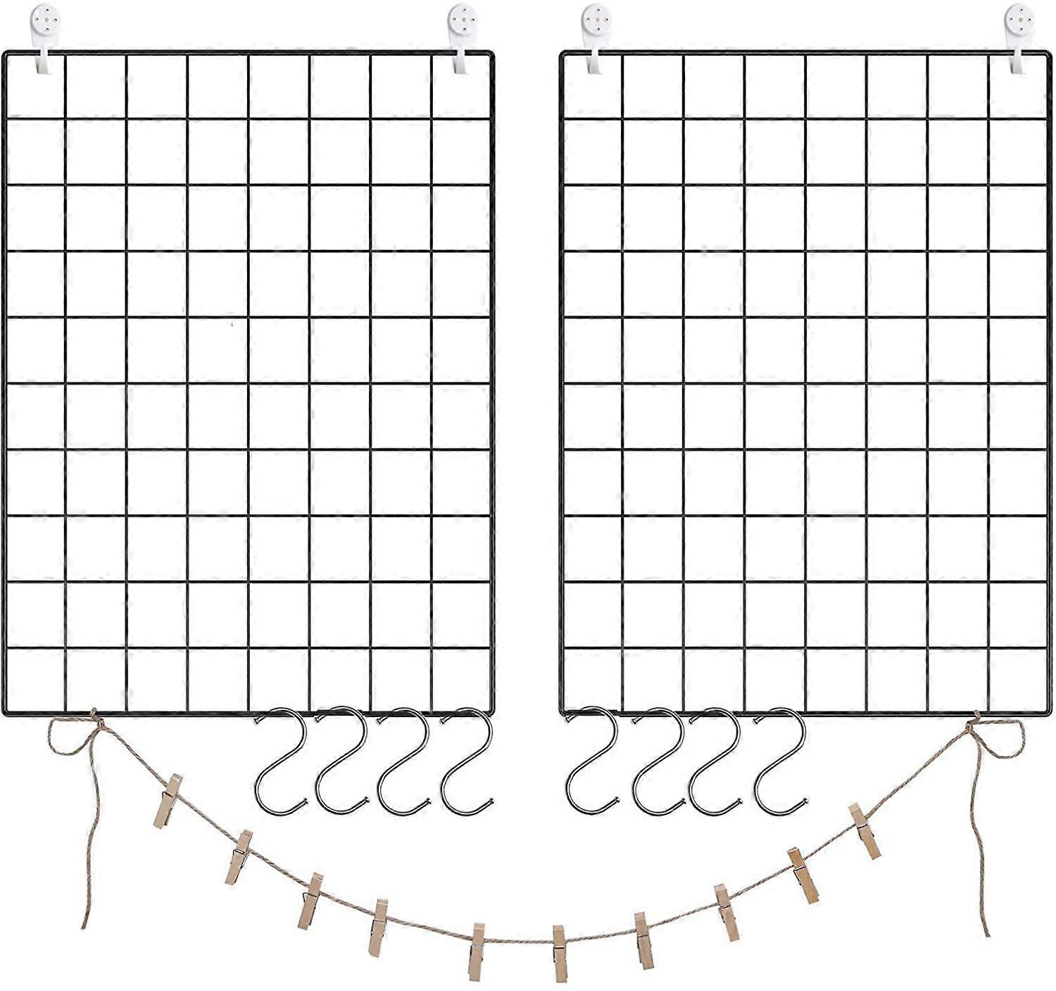 Photo wall made of wire mesh wall decor wall grille DIY with S-hooks ...