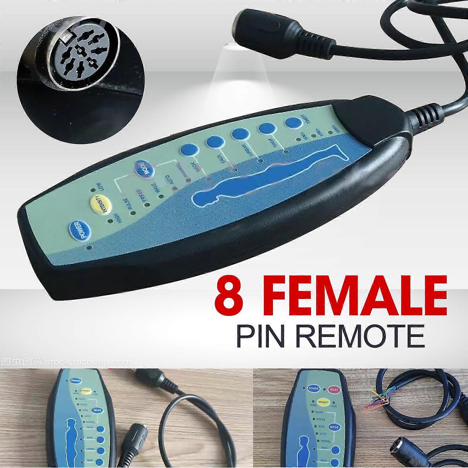8 Female Pin Remote For Massage Power Lift Recliner Chair Hand ...