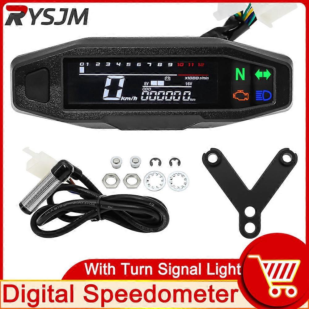 Universal Speedometer Motorcycle Digital Speed Meter LED Tachometer ...