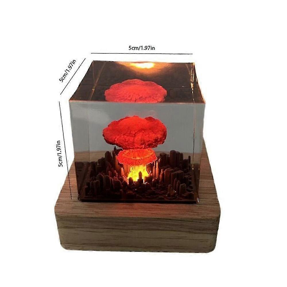 Mushroom cloud nuclear explosion resin flameless lamp, atomic bomb ...