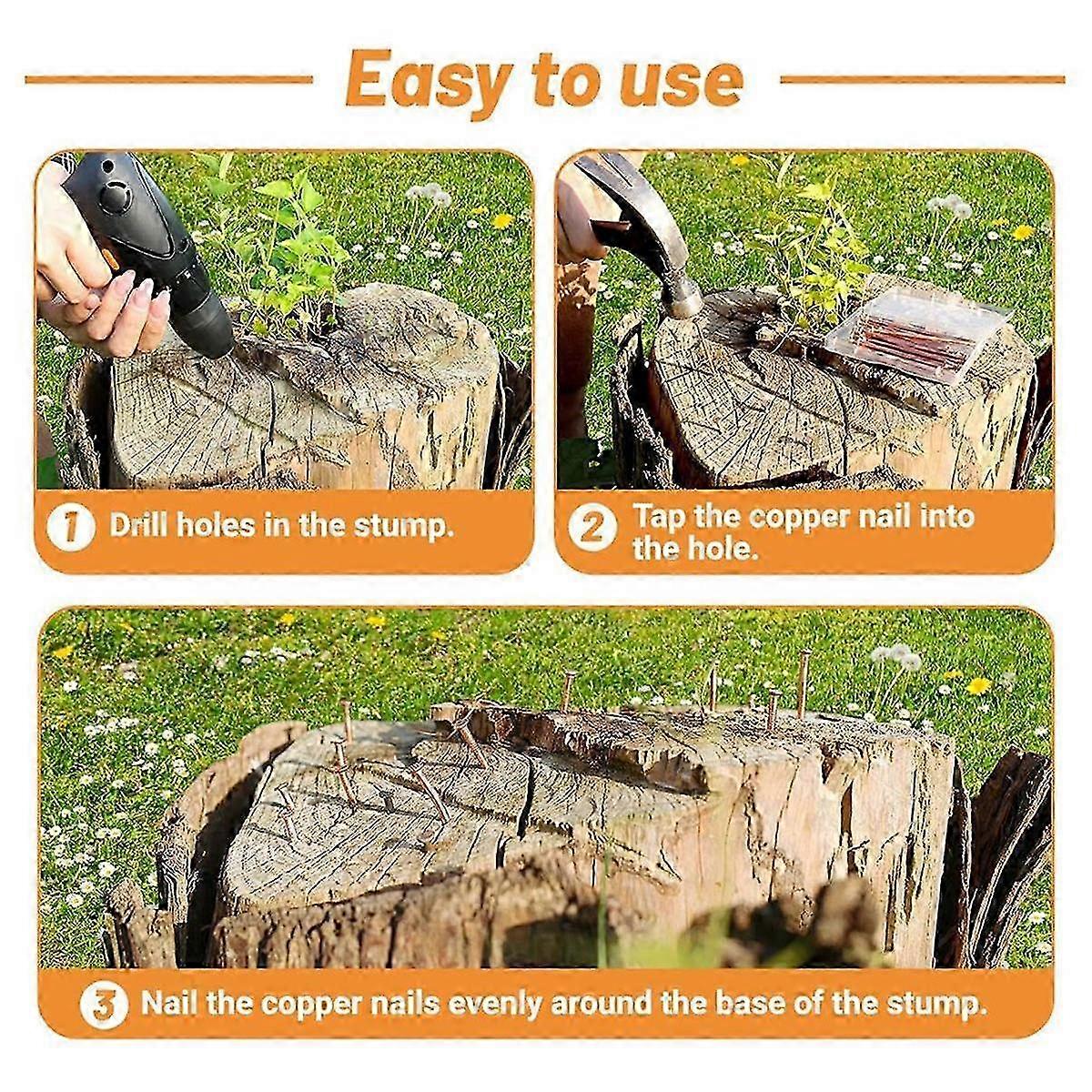 25 Pieces Copper Nails for Killing Tree Stump , 3.15 Inch Copper Nails ...