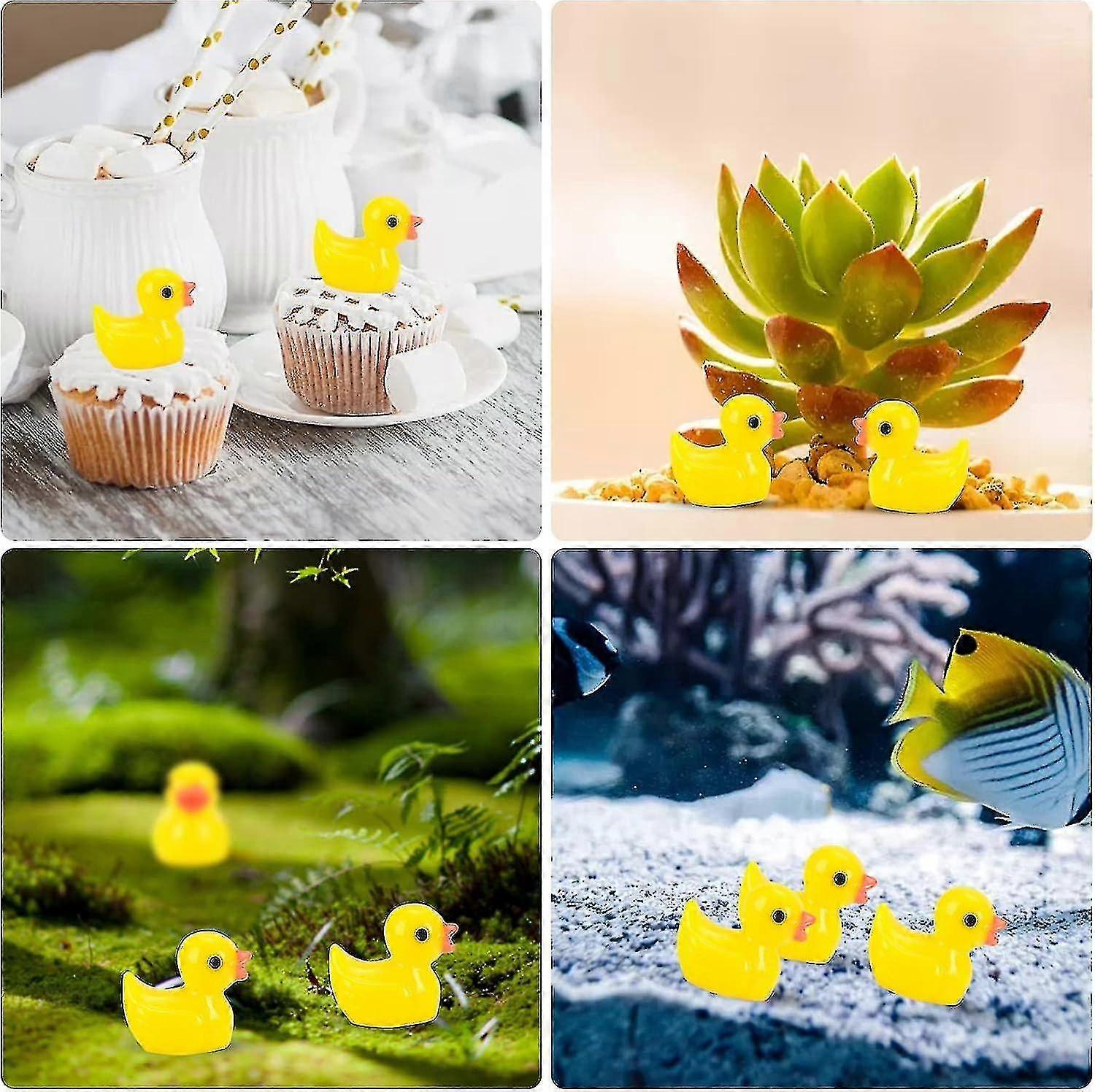 100 Ducks Mini Animal Figures, Tiny Ducks Resin Ducks Miniature, Mini ...
