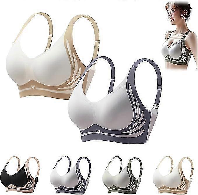 Super Gather Bra, Wireless Push-Up Bra Lifting Anti-Sagging Wireless ...